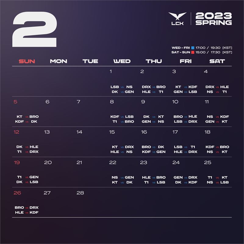 [LCK] 2023 스프링 스플릿, 18일 개막...PO에 더블 엘리미네이션 도입