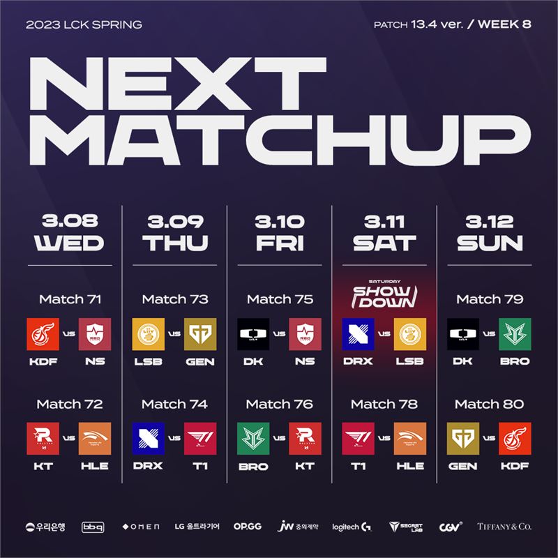 [LCK] 미리보는 스프링 8주차… PO 2R 직행 위한 순위 싸움 불 붙었다